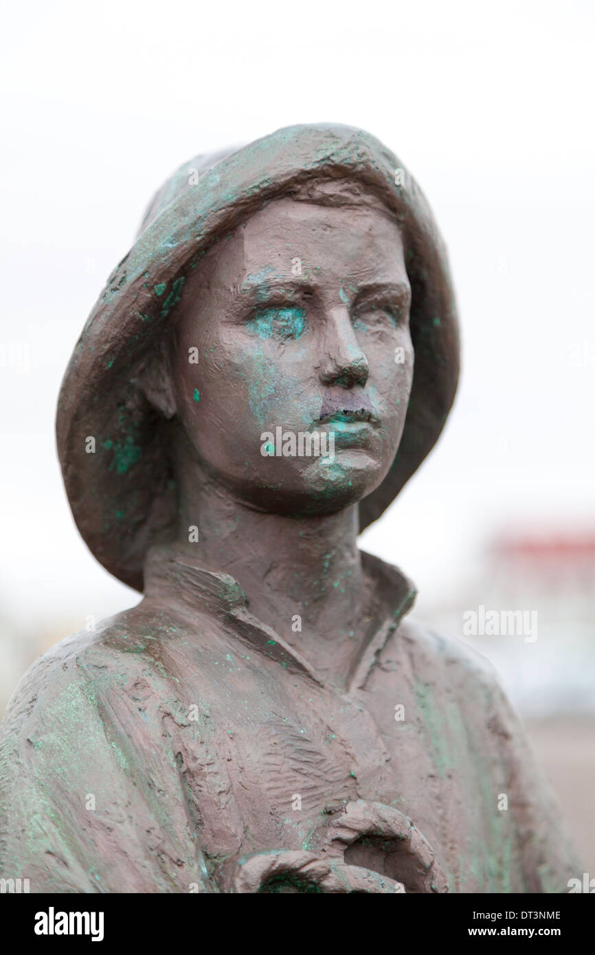 Close up of statue of sailor boy, Akureyri, Iceland Stock Photo - Alamy