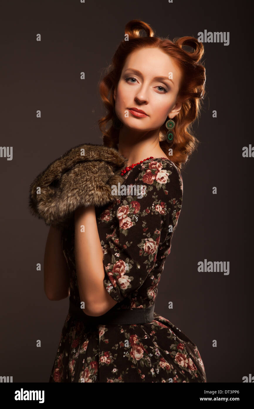 Posing retro hi-res stock photography and images - Alamy