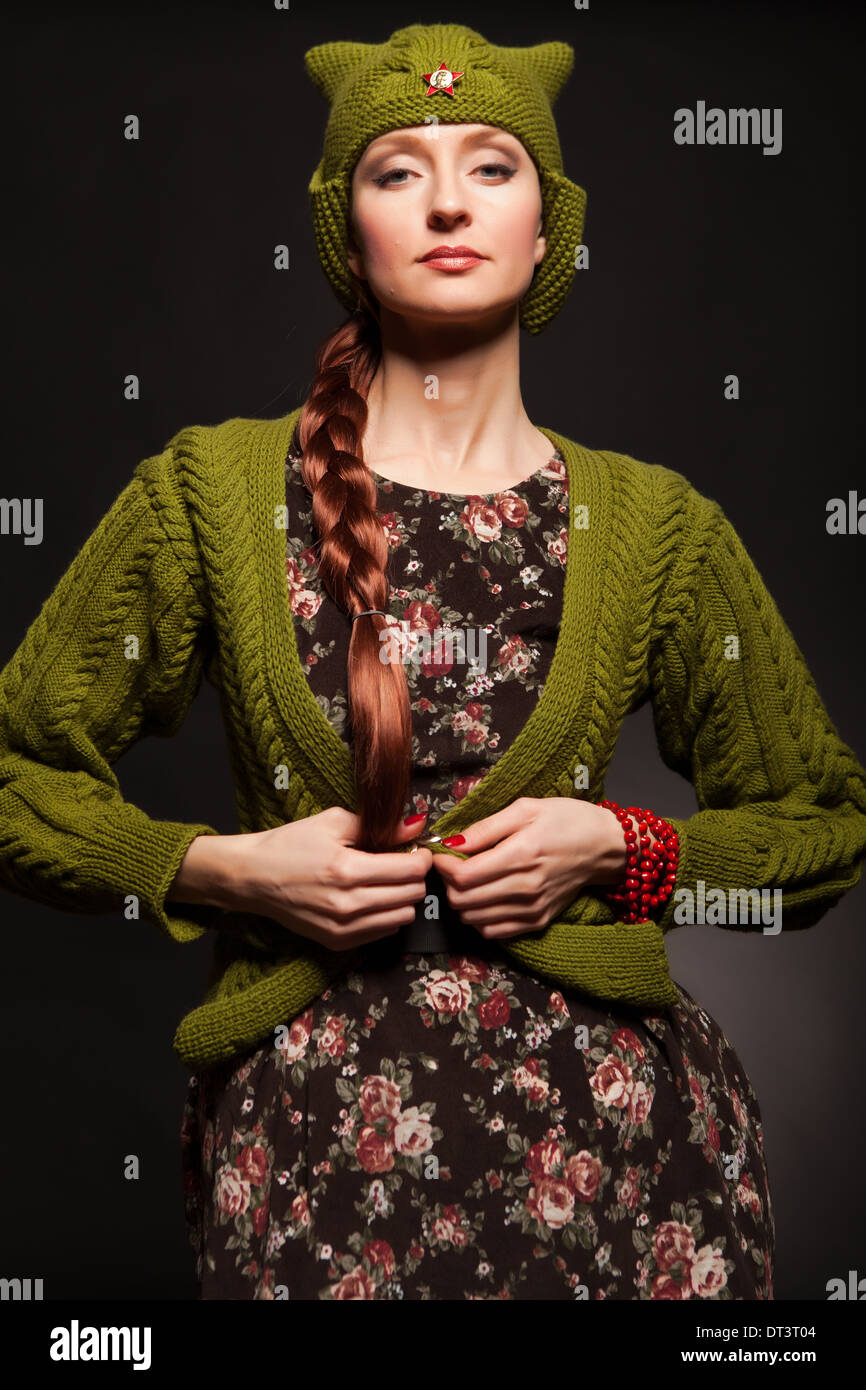 Soviet style, russian style. USSR. Bride Stock Photo - Alamy