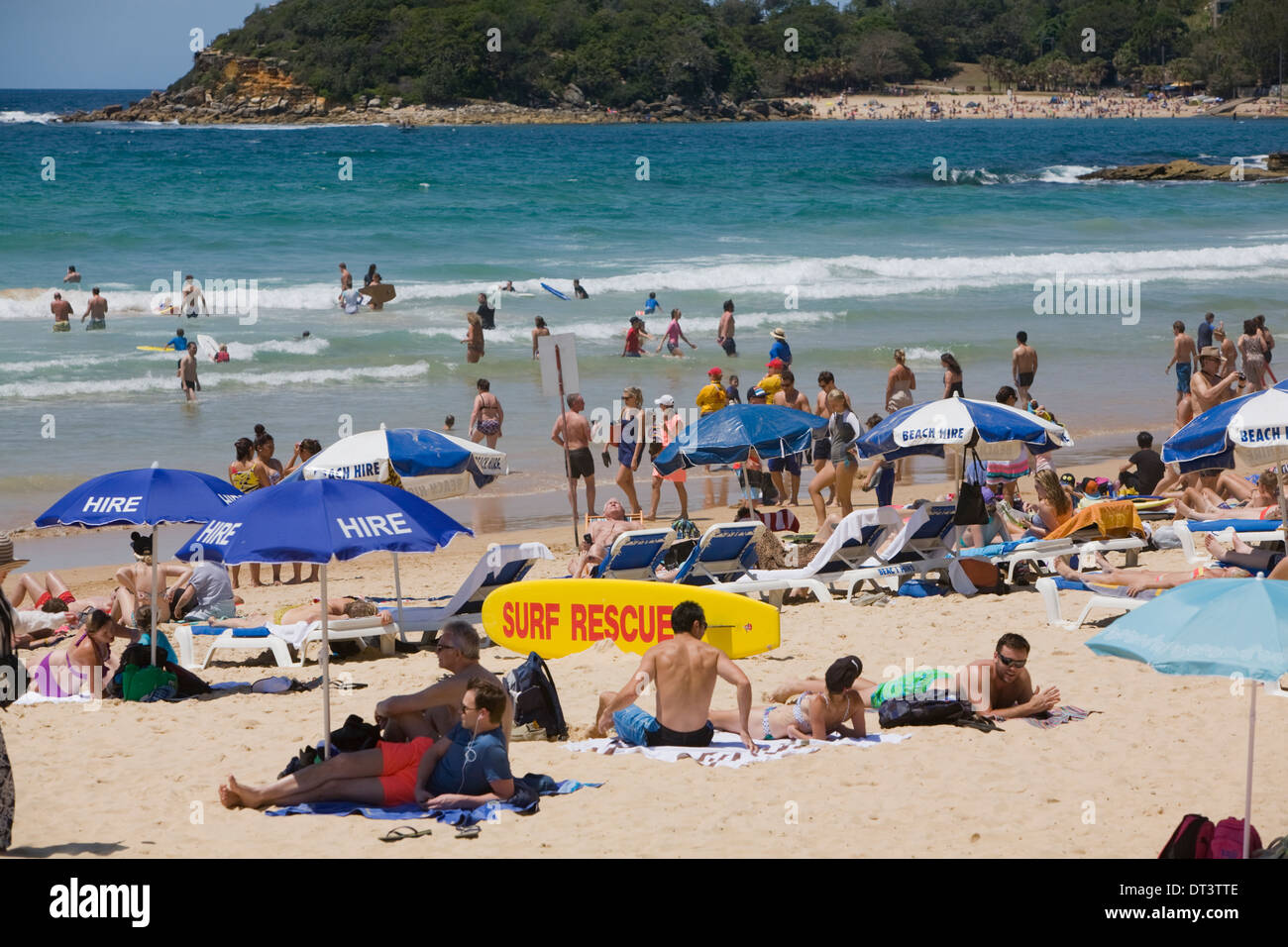 manly beach sydney, with shelly beach in the distance,australia Stock ...