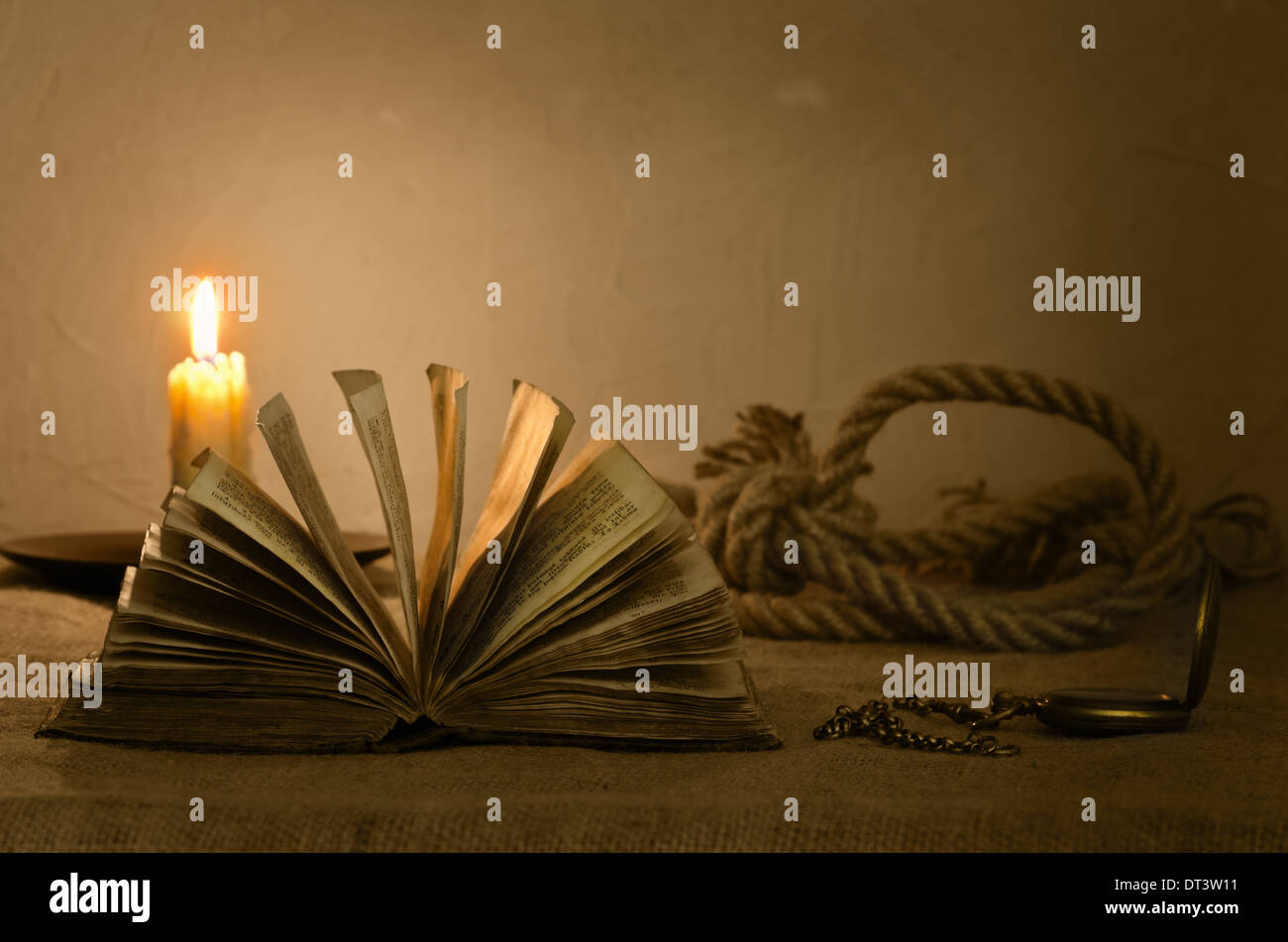Bible candle clock hi-res stock photography and images - Alamy