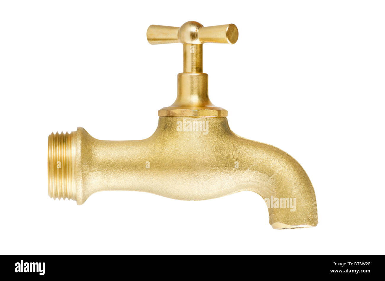 Old brass tap Cut Out Stock Images & Pictures - Alamy