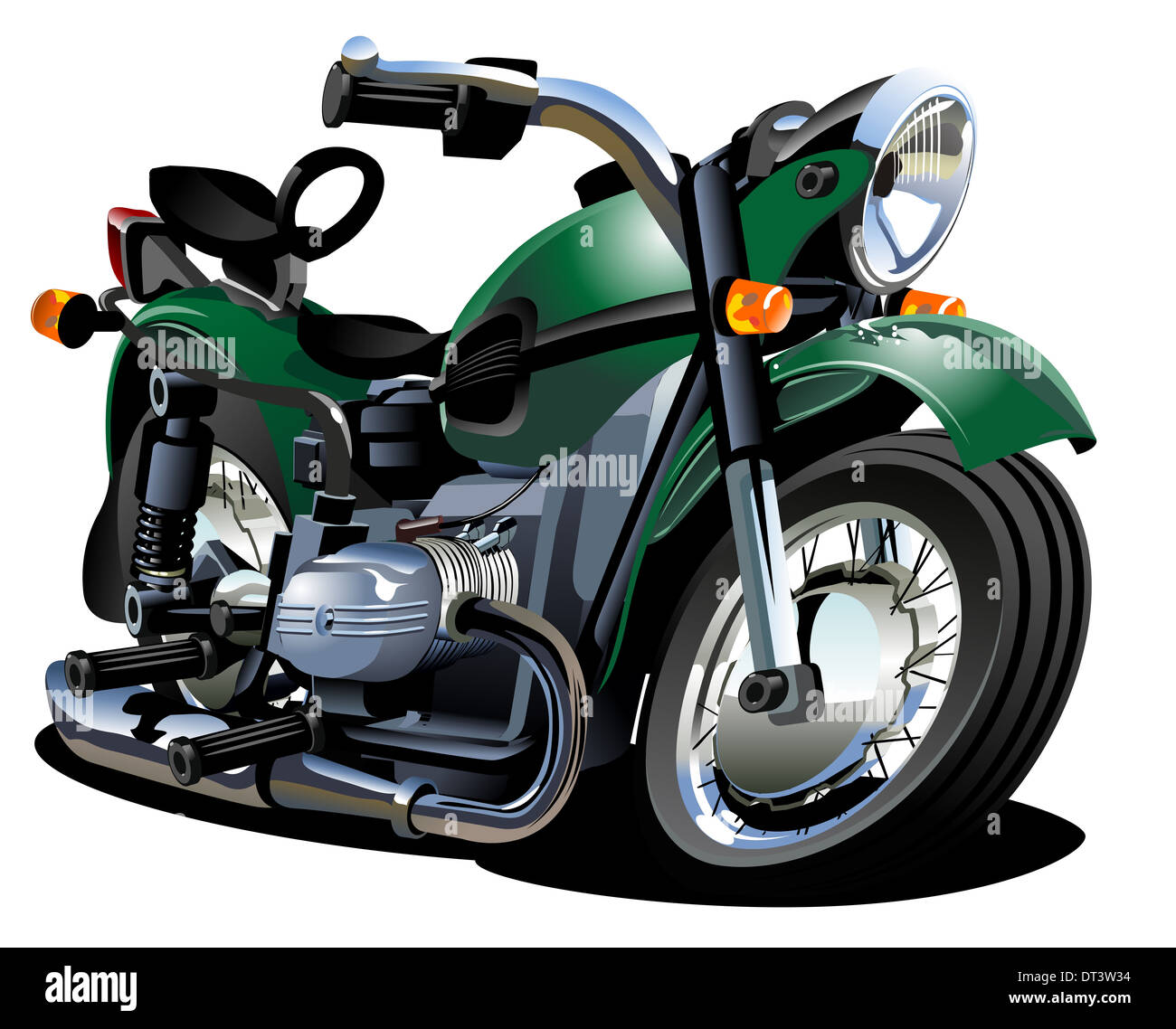 Vector Cartoon Motorcycle High Resolution Stock Photography and Images ...