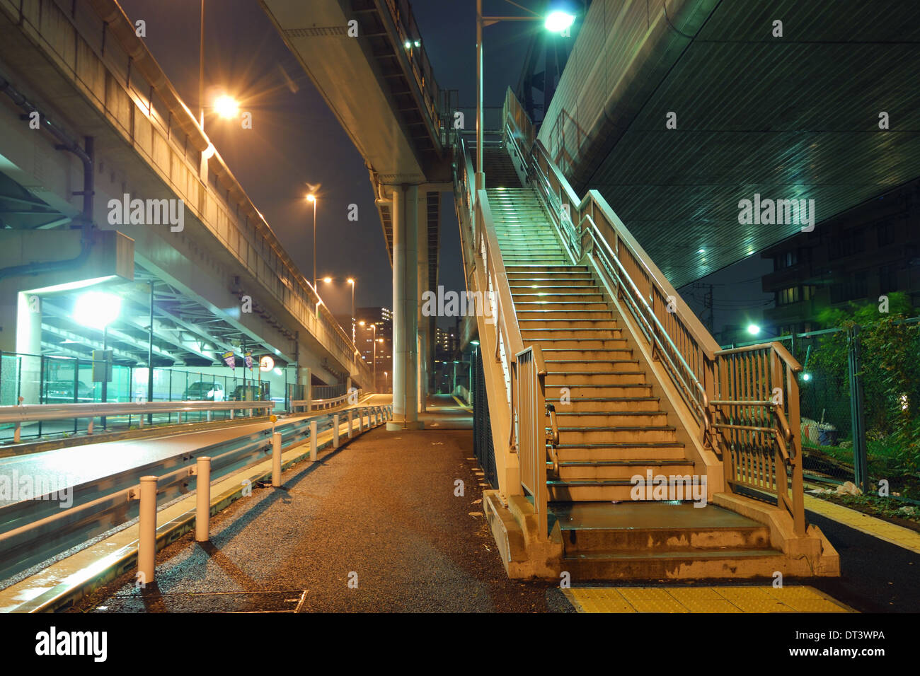 illuminated stairs going up Stock Photo - Alamy