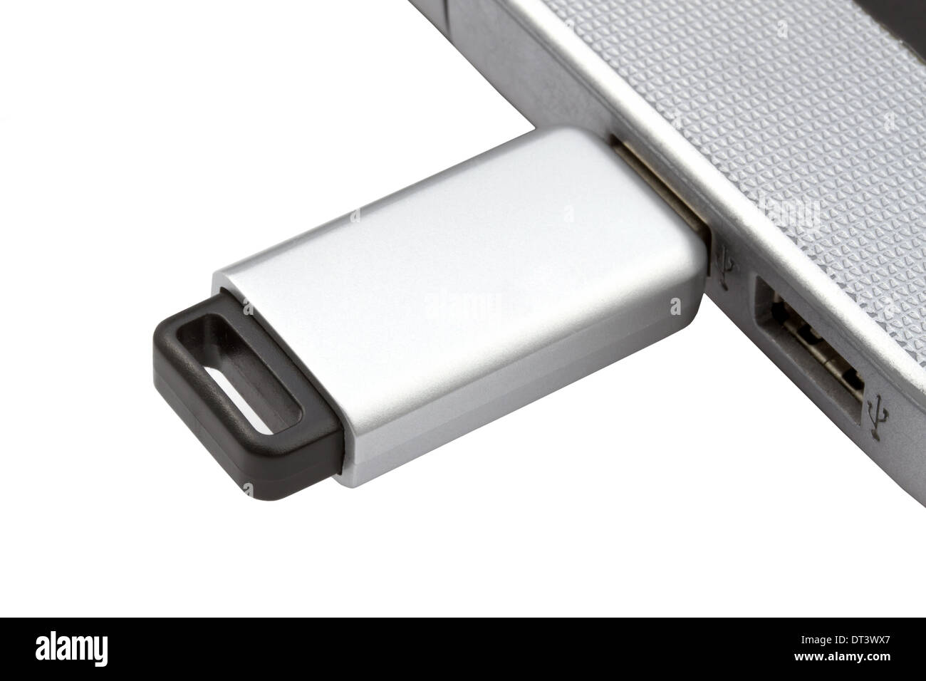 USB Flash Drive and Laptop Stock Photo - Alamy