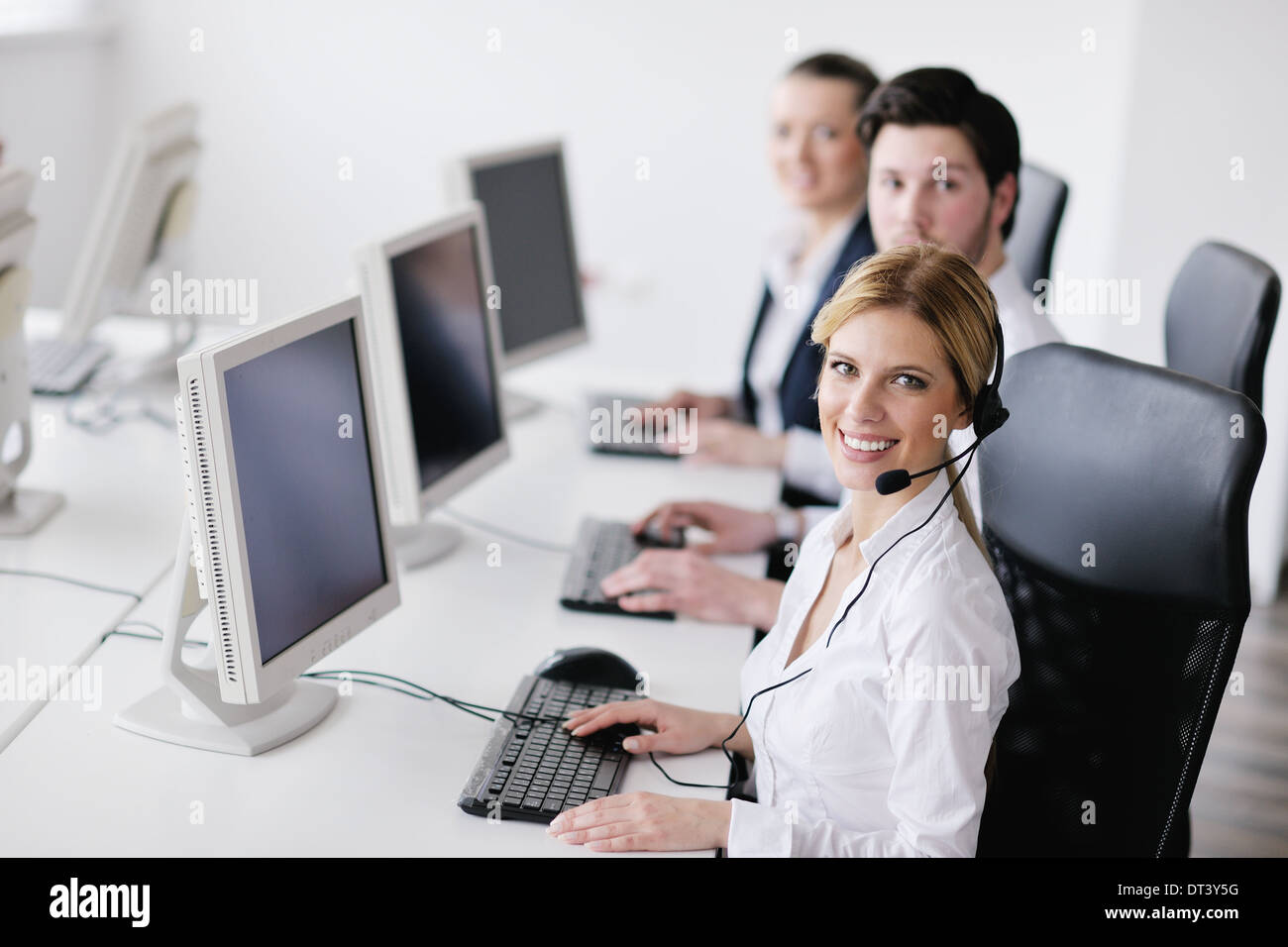 business people group working in customer and help desk office Stock ...
