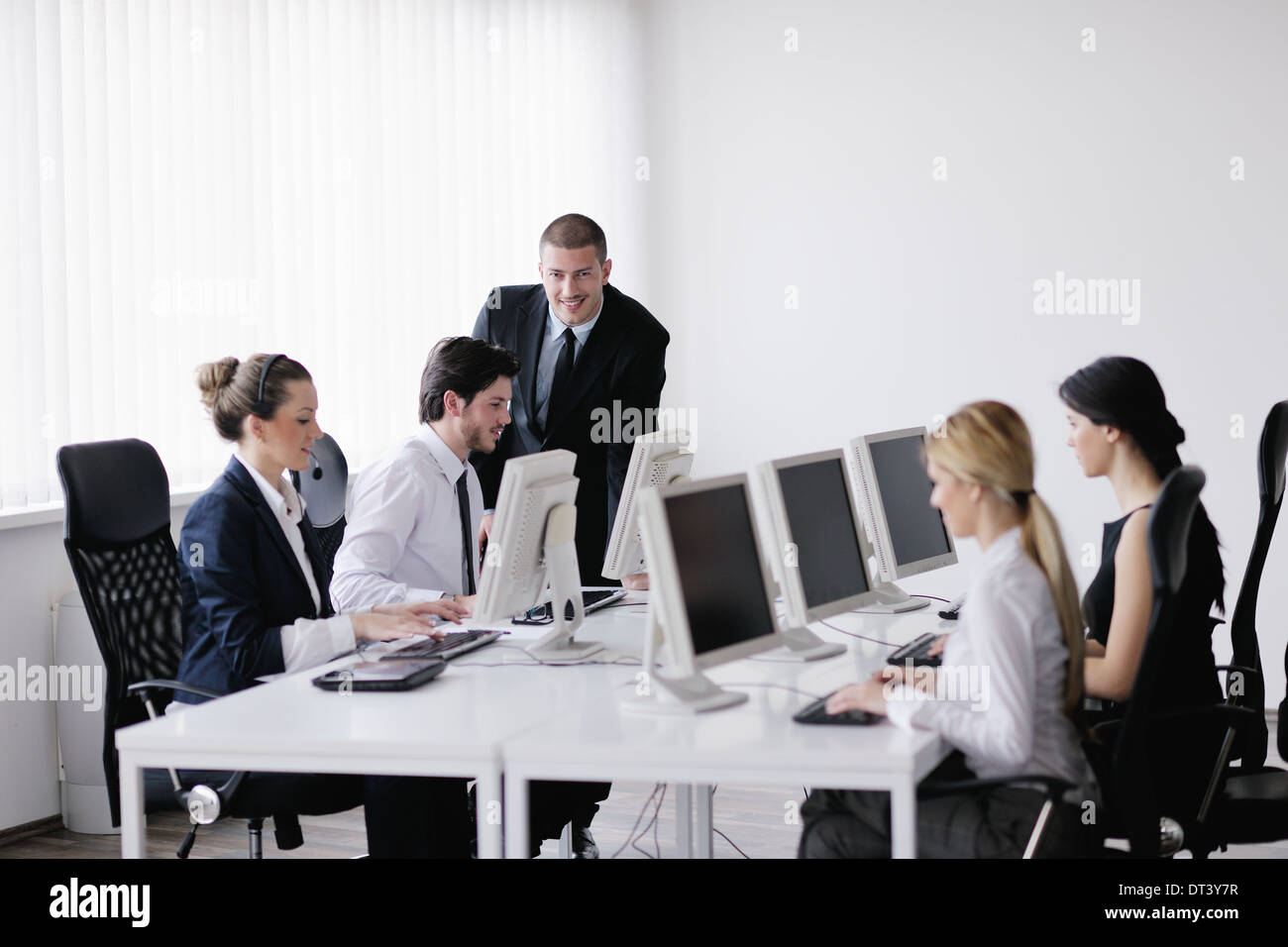 business people group working in customer and help desk office Stock ...