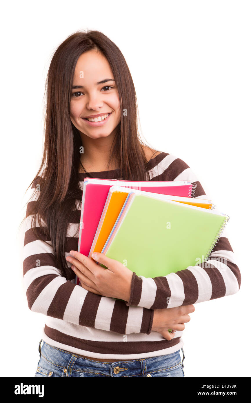 A happy asian student, isolated over a white background Stock Photo - Alamy