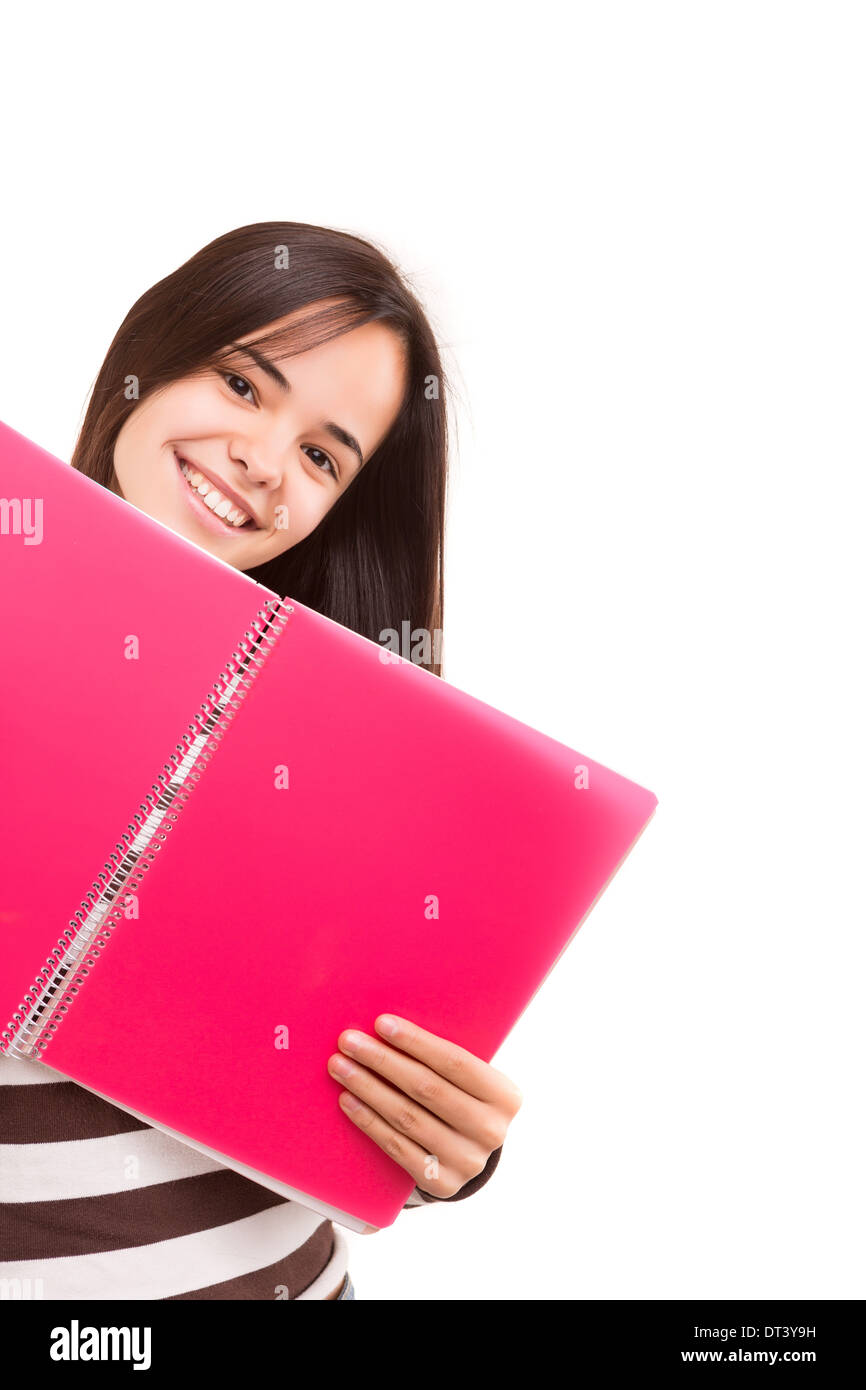 A happy asian student, isolated over a white background Stock Photo - Alamy