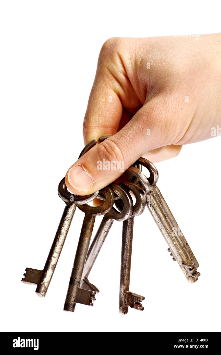 Hand holding keys hi-res stock photography and images - Alamy