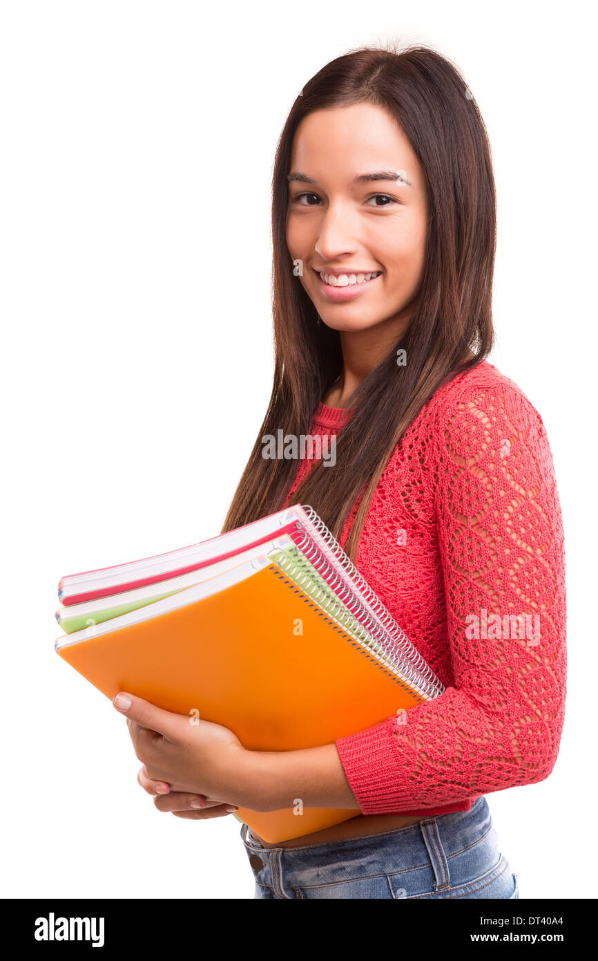 A happy asian student, isolated over a white background Stock Photo - Alamy