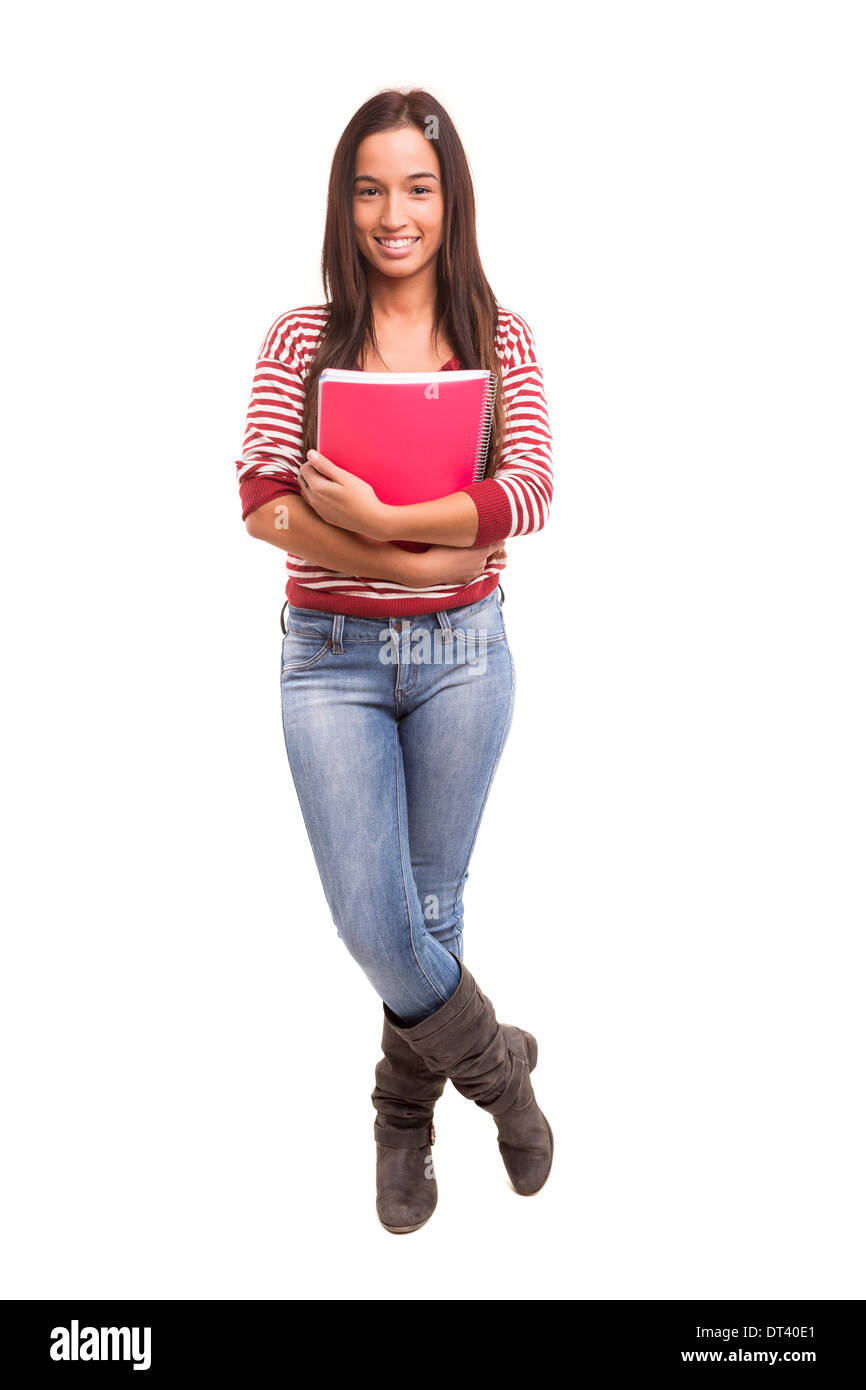 A happy asian student, isolated over a white background Stock Photo - Alamy