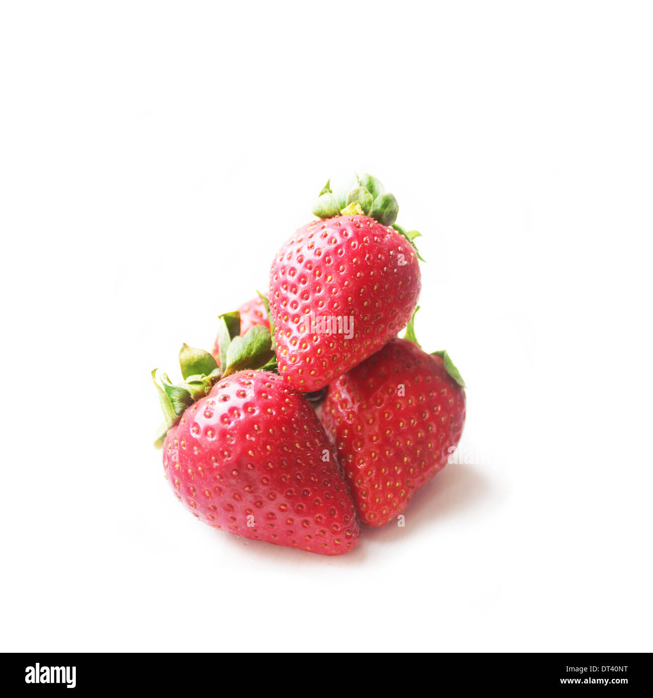 red strawberry fruit. Isolated on white background Stock Photo - Alamy