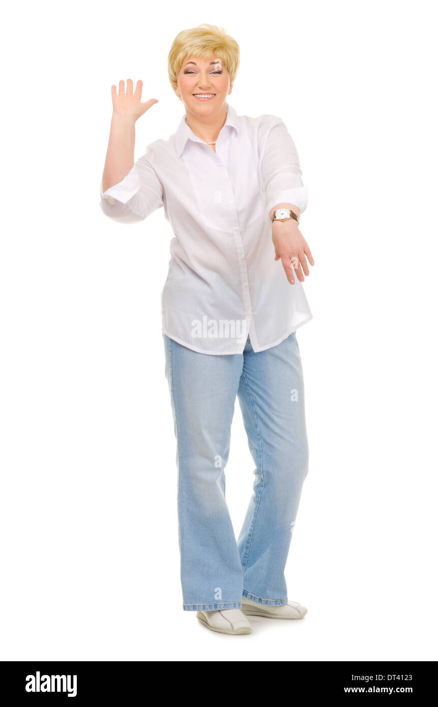 Hand elderly white woman Cut Out Stock Images & Pictures - Alamy