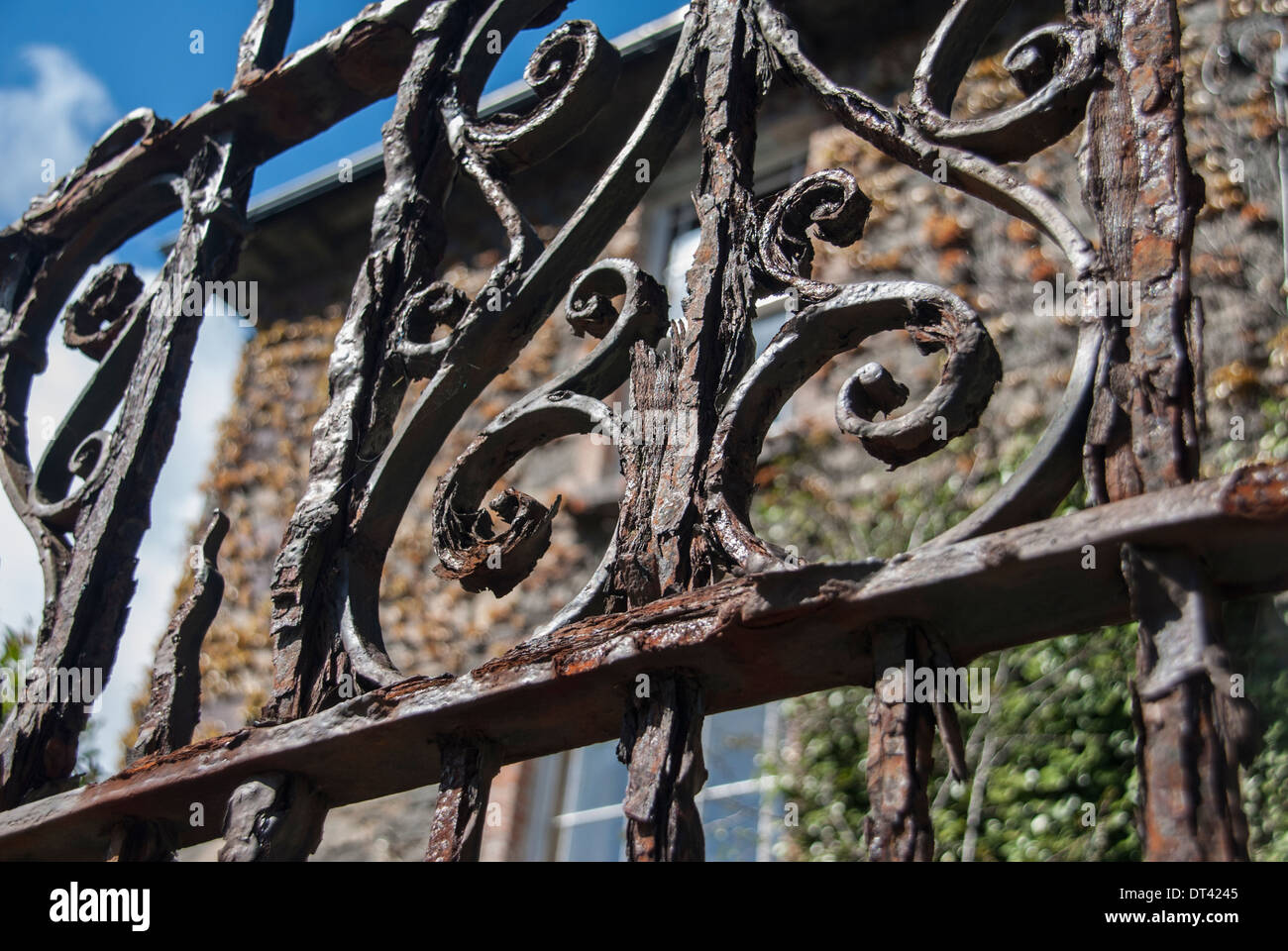 Rusted Garden Gate Stock Photo - Alamy