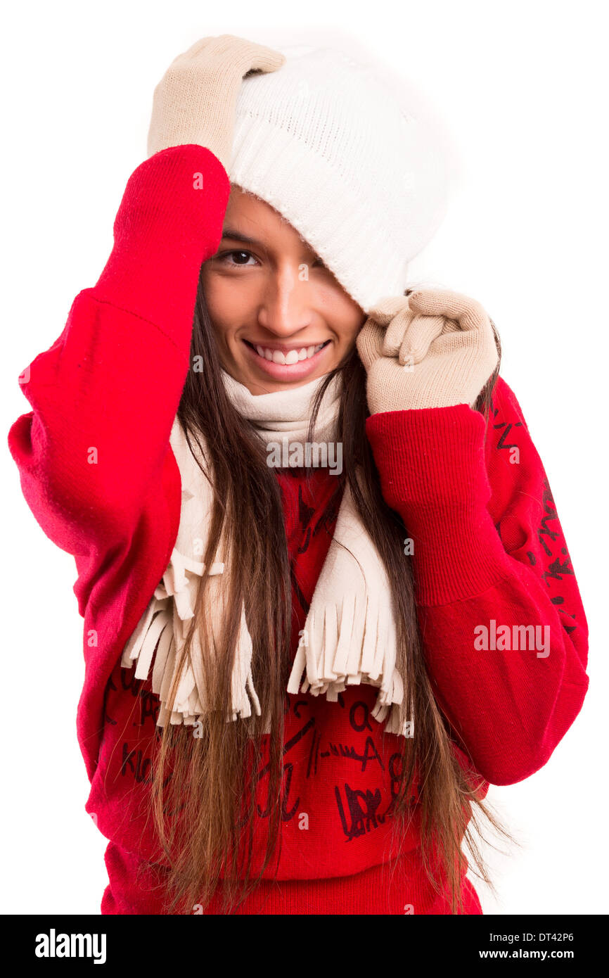 A Beautiful asian woman wearing winter clothes Stock Photo - Alamy