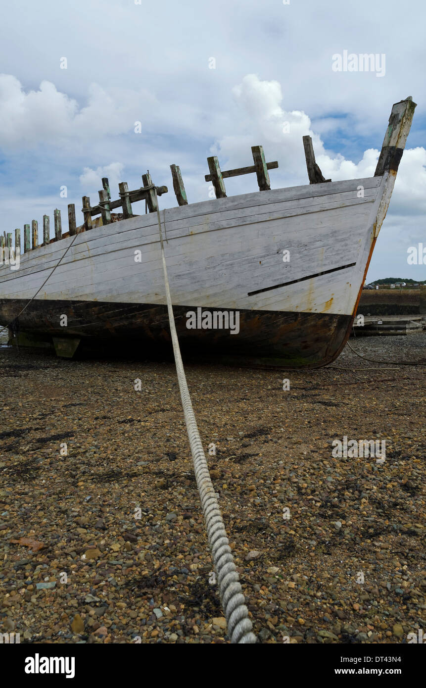 restoration of an old wooden sailing ship Stock Photo - Alamy