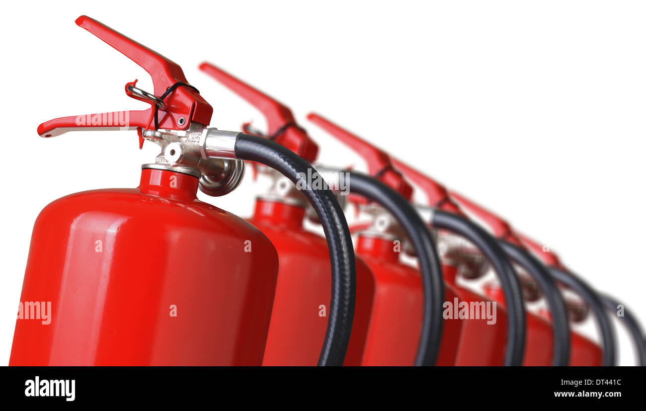 fire extinguishers close up isolated on white background Stock Photo ...