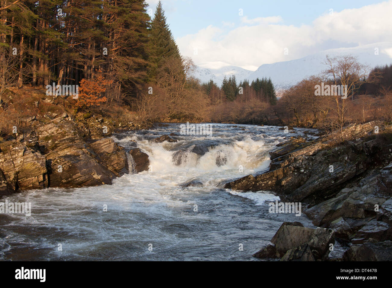 Area of Glen Orchy, Scotland. Picturesque view of the Easan Dubha ...