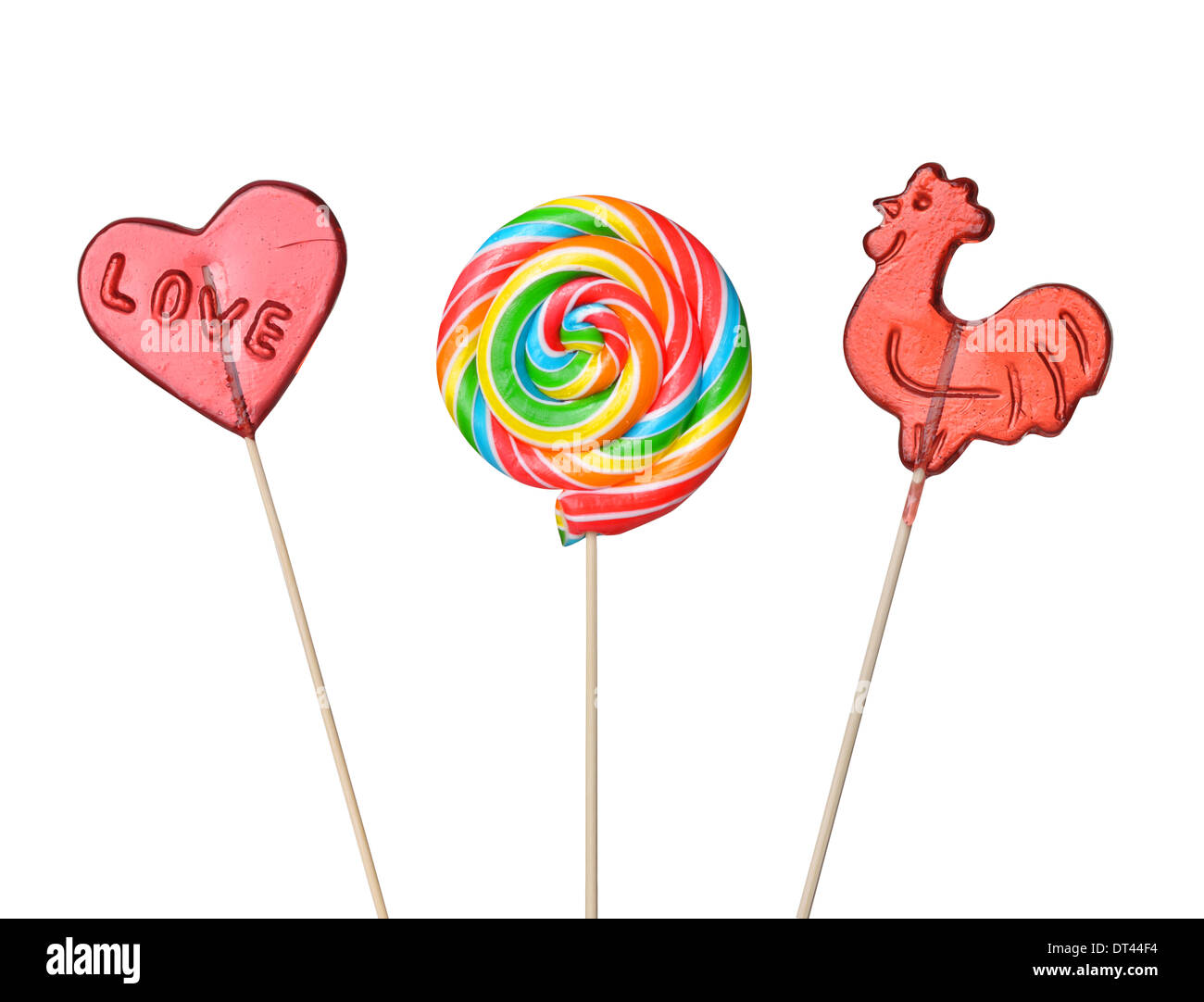Colorful lollipop isolated on white background Stock Photo - Alamy