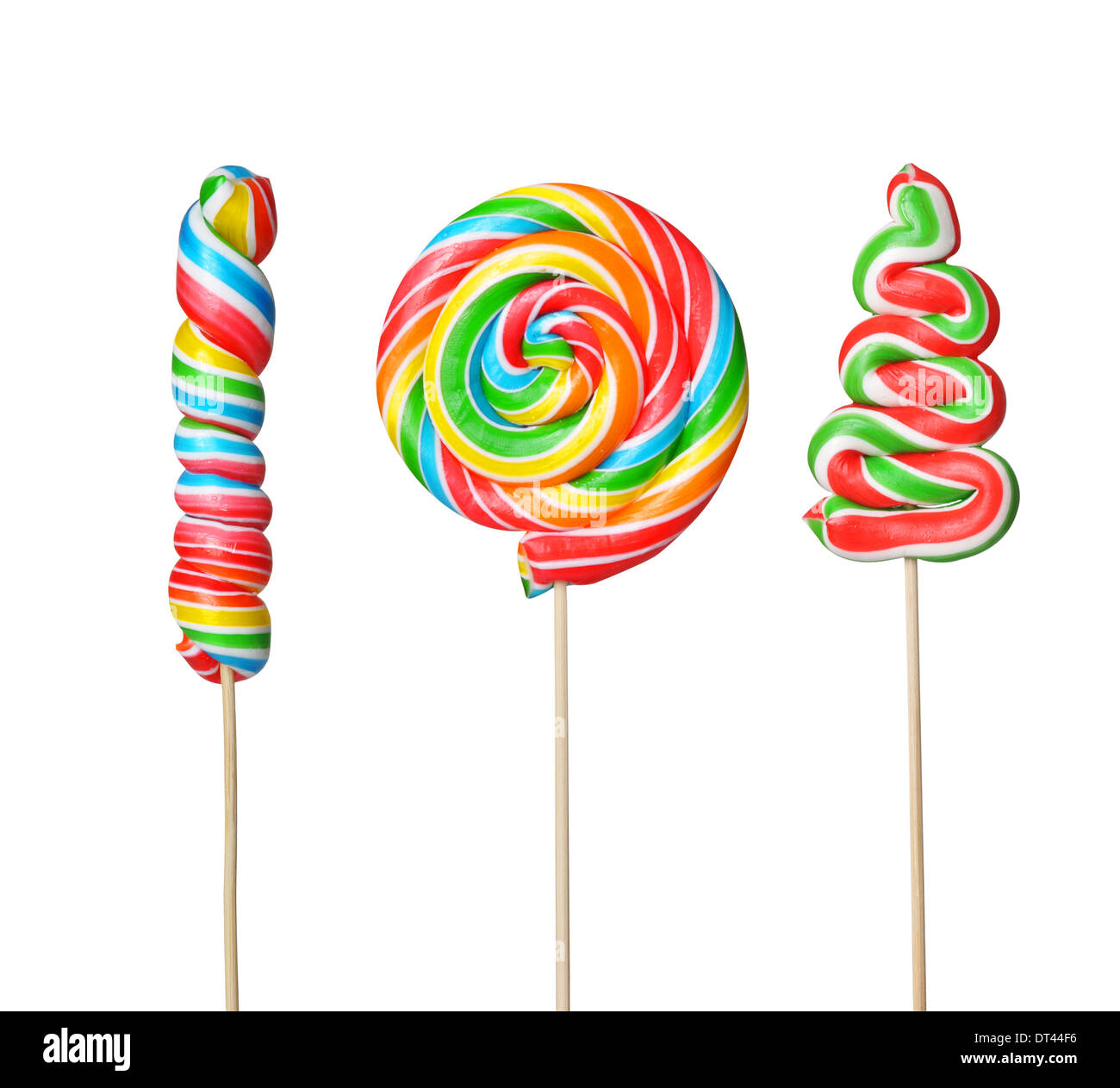 Colorful lollipop isolated on white background Stock Photo - Alamy