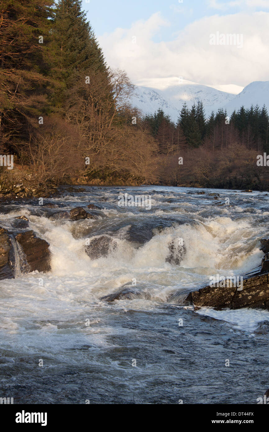 Area of Glen Orchy, Scotland. Picturesque view of the Easan Dubha ...
