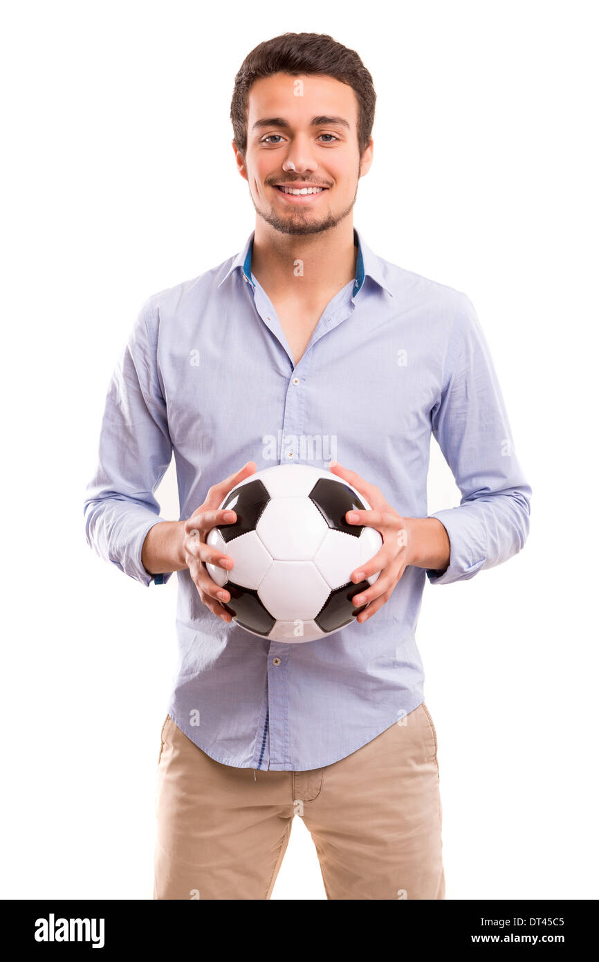 Studio picture of a handsome young football coach Stock Photo - Alamy