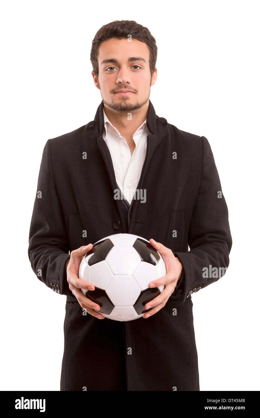 Studio picture of a handsome young football coach Stock Photo - Alamy