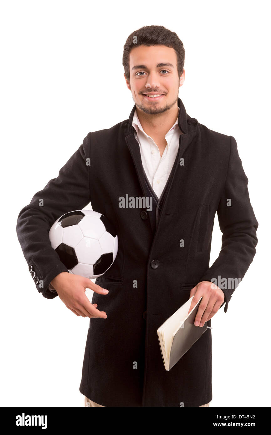 Studio picture of a handsome young football coach Stock Photo - Alamy