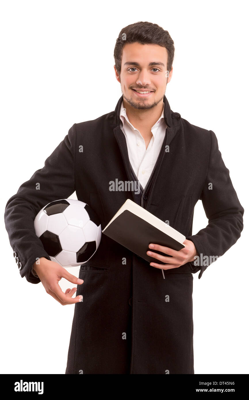 Studio picture of a handsome young football coach Stock Photo - Alamy