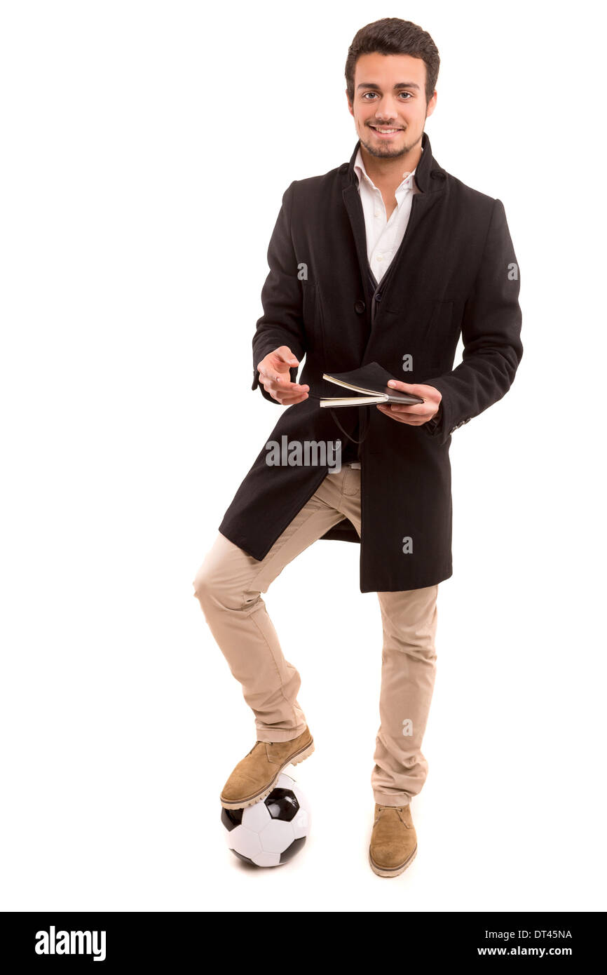 Studio picture of a handsome young football coach Stock Photo - Alamy