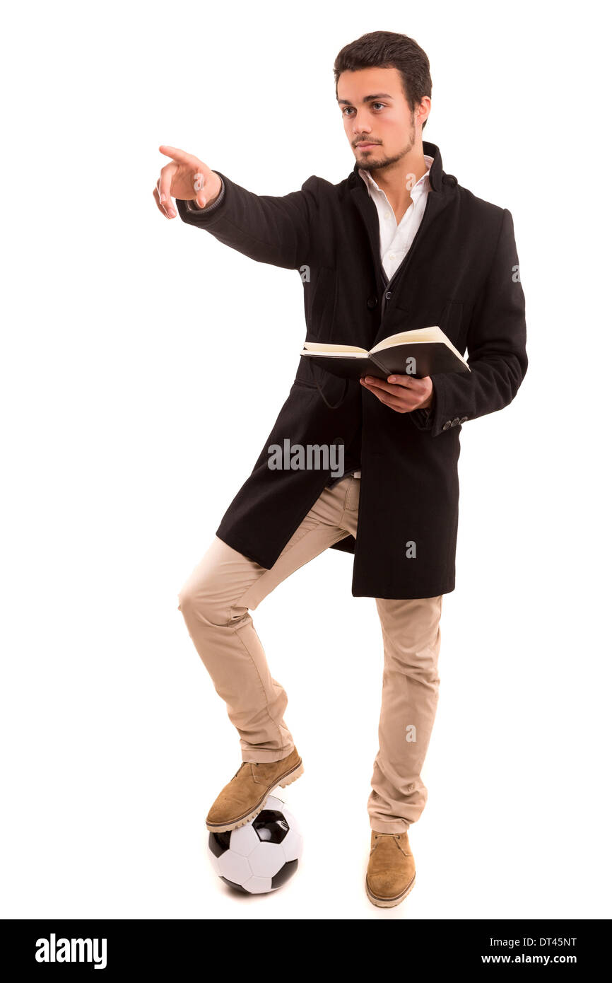 Studio picture of a handsome young football coach Stock Photo - Alamy