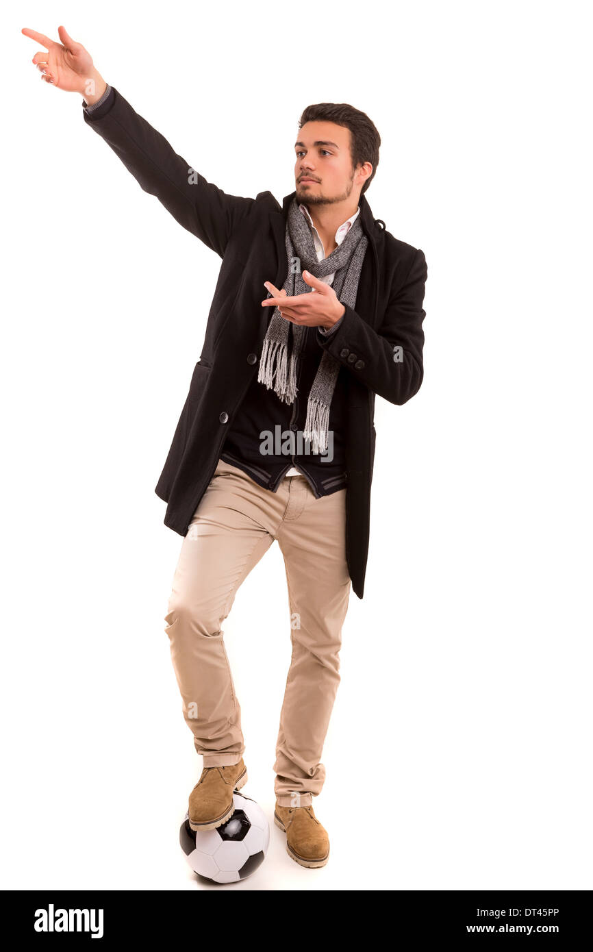 Studio picture of a handsome young football coach Stock Photo - Alamy