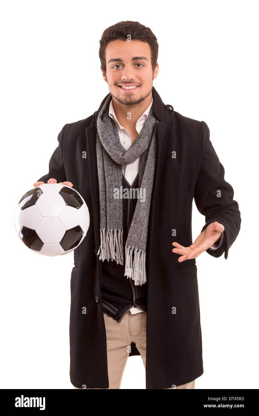 Studio picture of a handsome young football coach Stock Photo - Alamy
