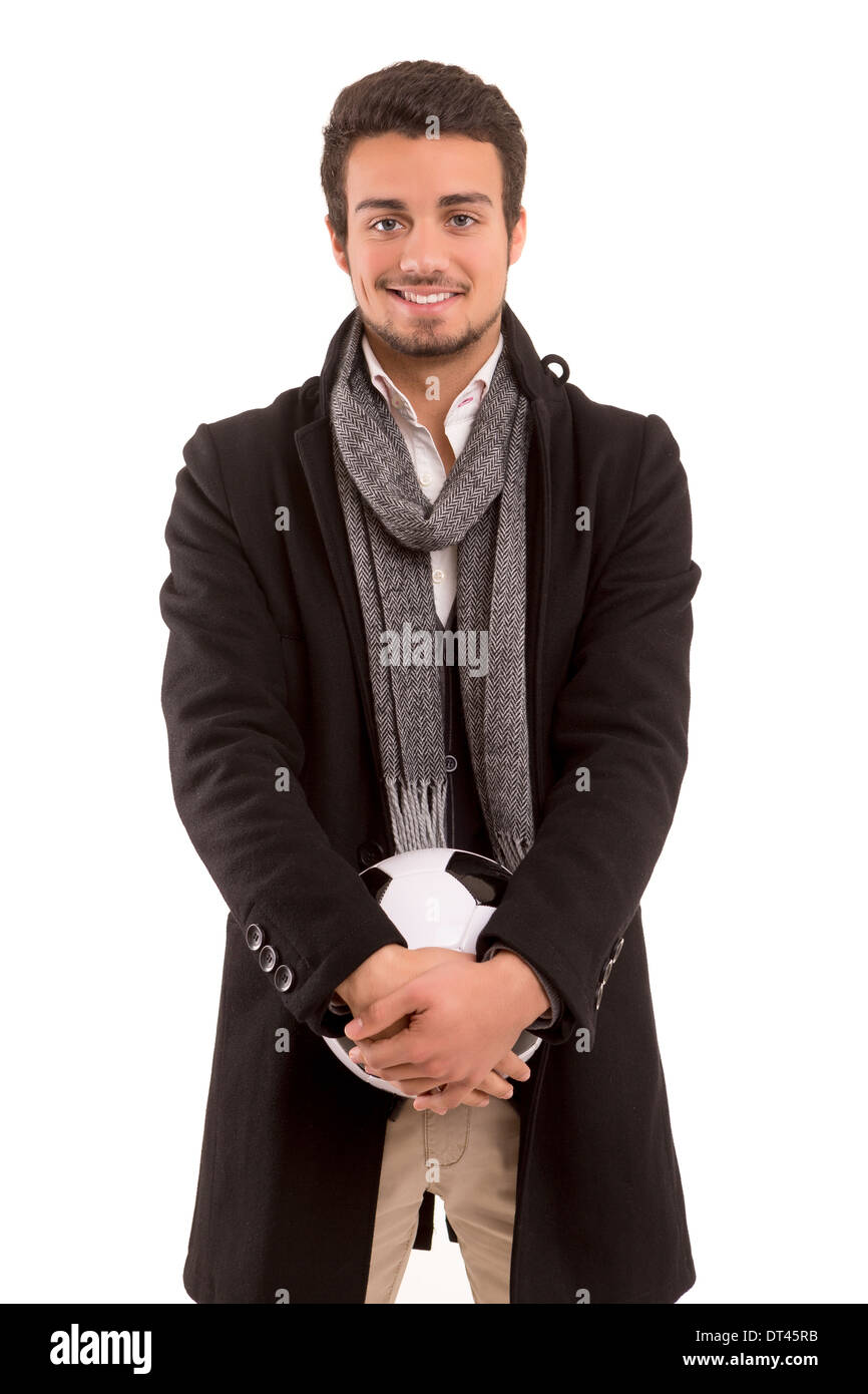 Studio picture of a handsome young football coach Stock Photo - Alamy