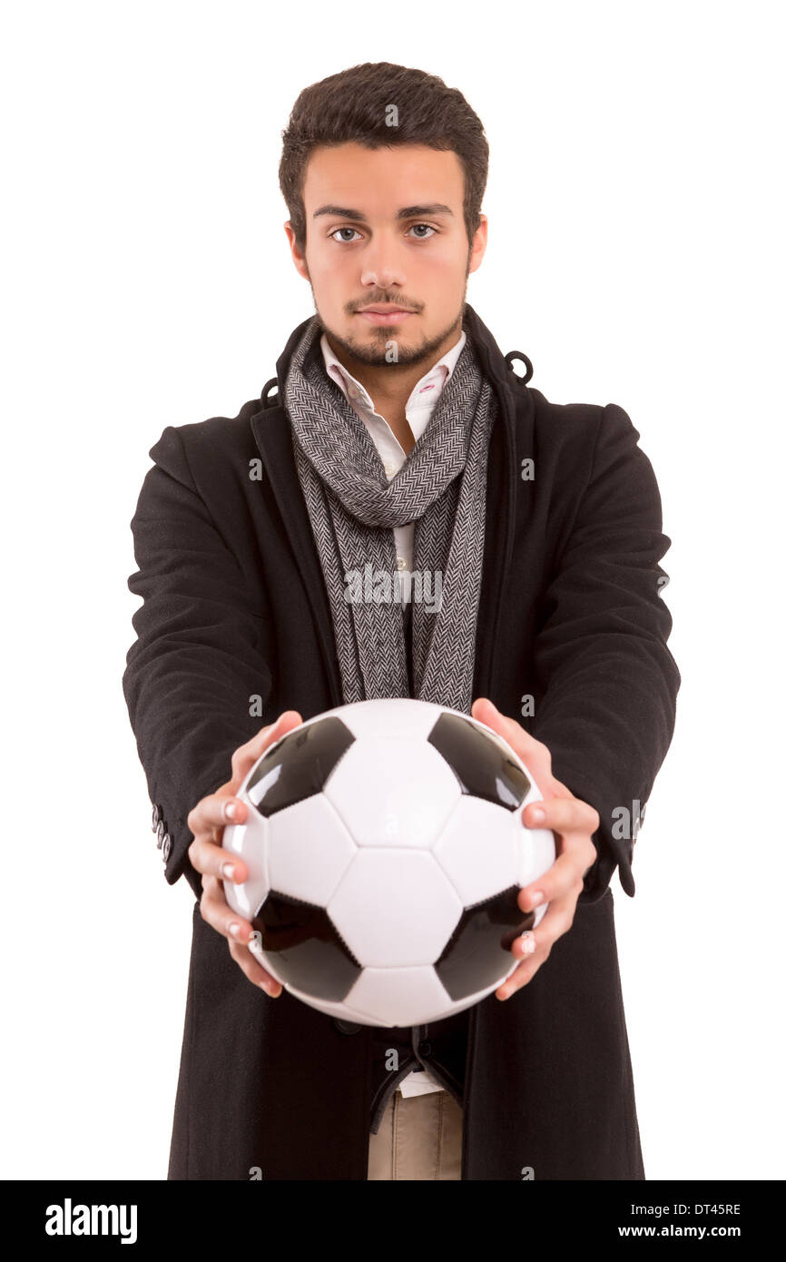 Studio picture of a handsome young football coach Stock Photo - Alamy
