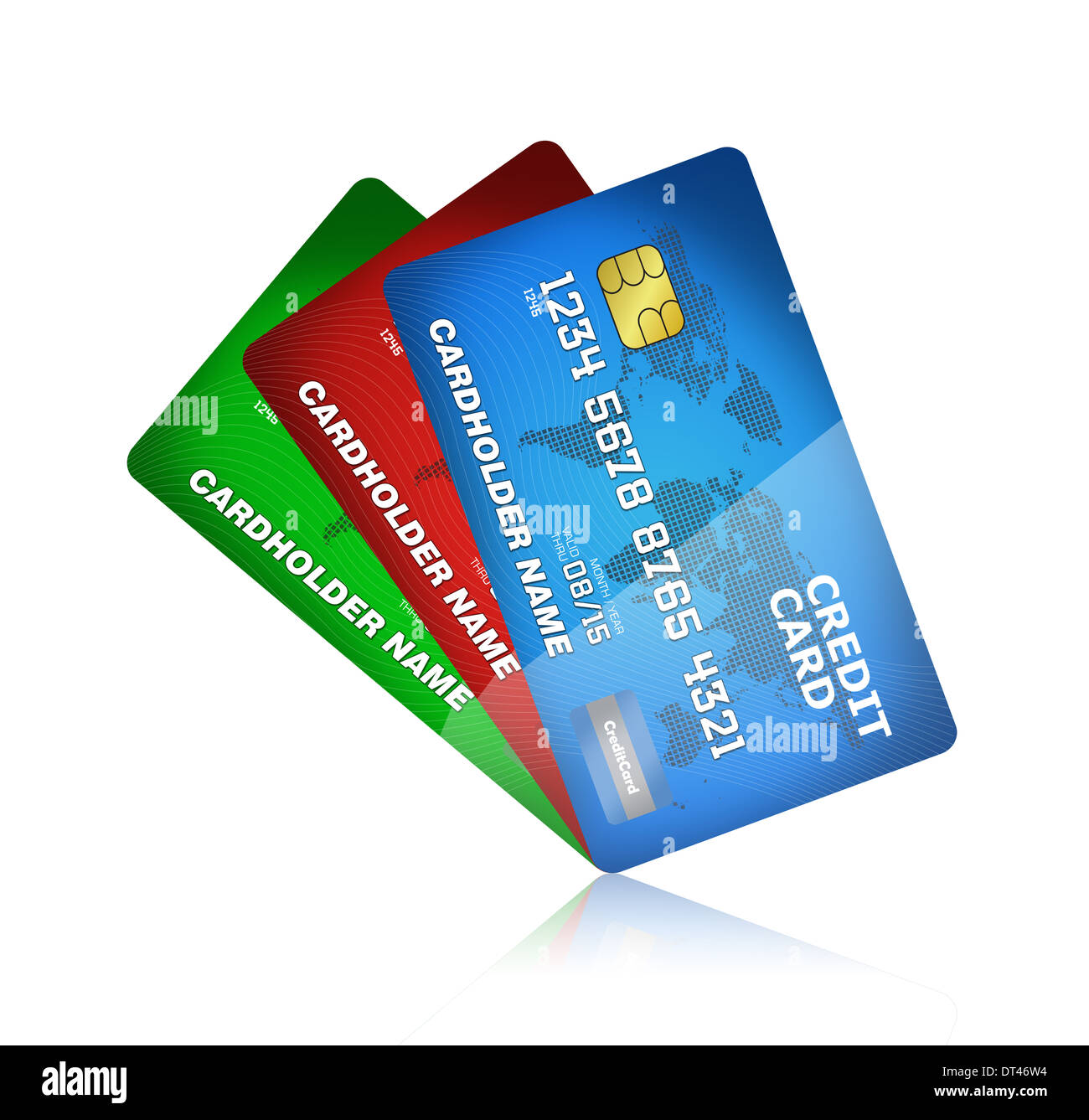 illustration of a plastic credit cards Stock Photo - Alamy