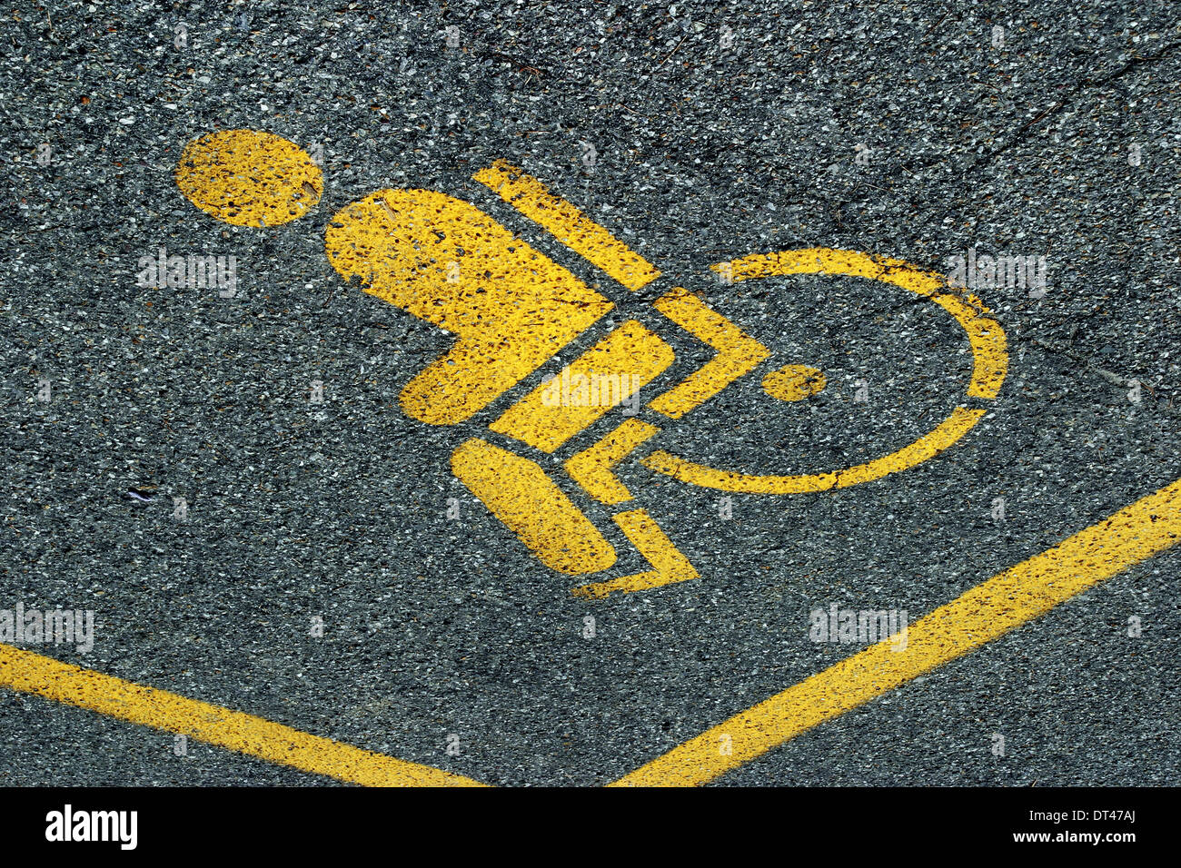 Disabled parking sign painted on the road Stock Photo - Alamy Disabled parking sign painted on the road Stock Photo - Alamy