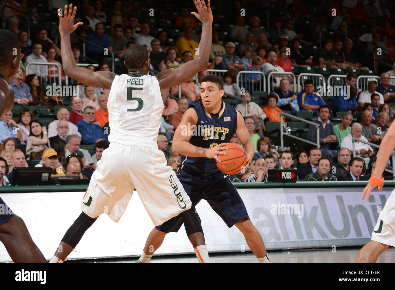 Coral Gables, FL, USA. 5th Feb, 2014. James Robinson #0 of Pittsburgh ...