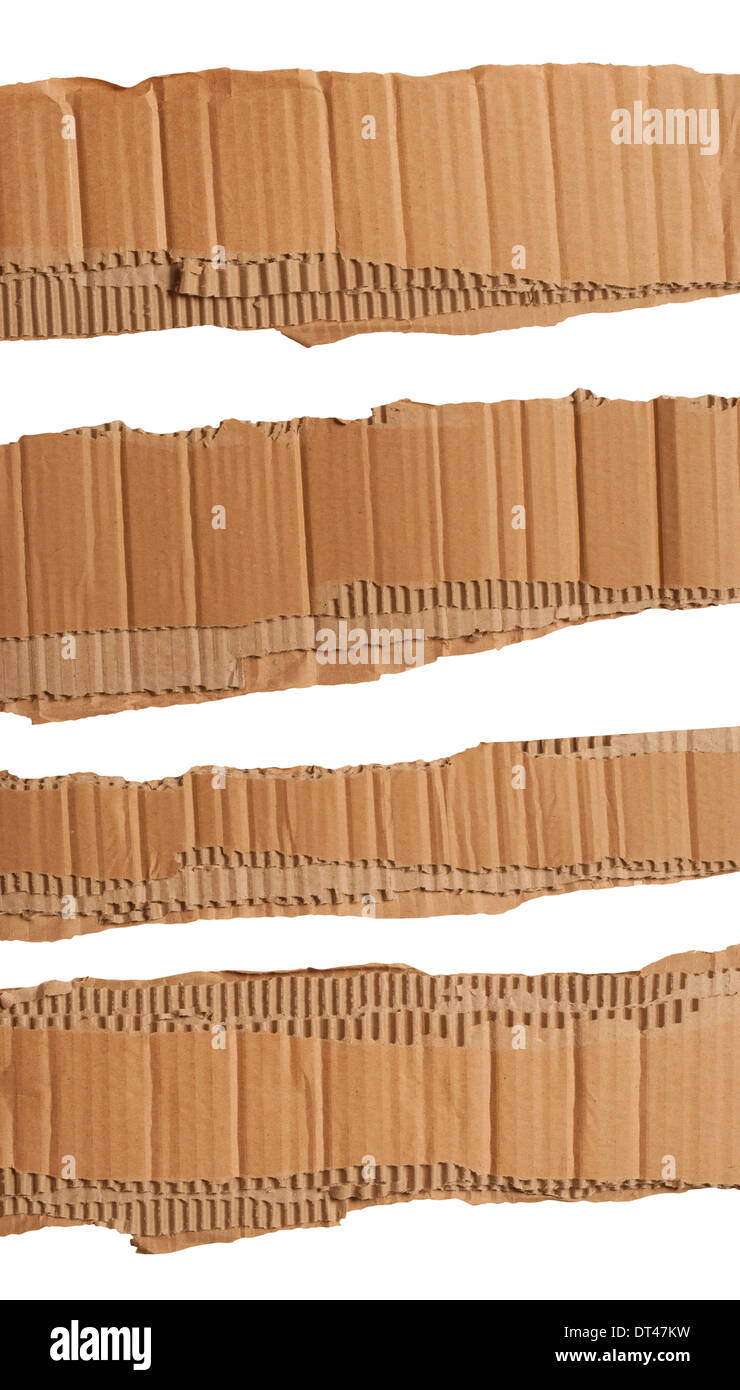 Torn strips of corrugated cardboard Stock Photo - Alamy