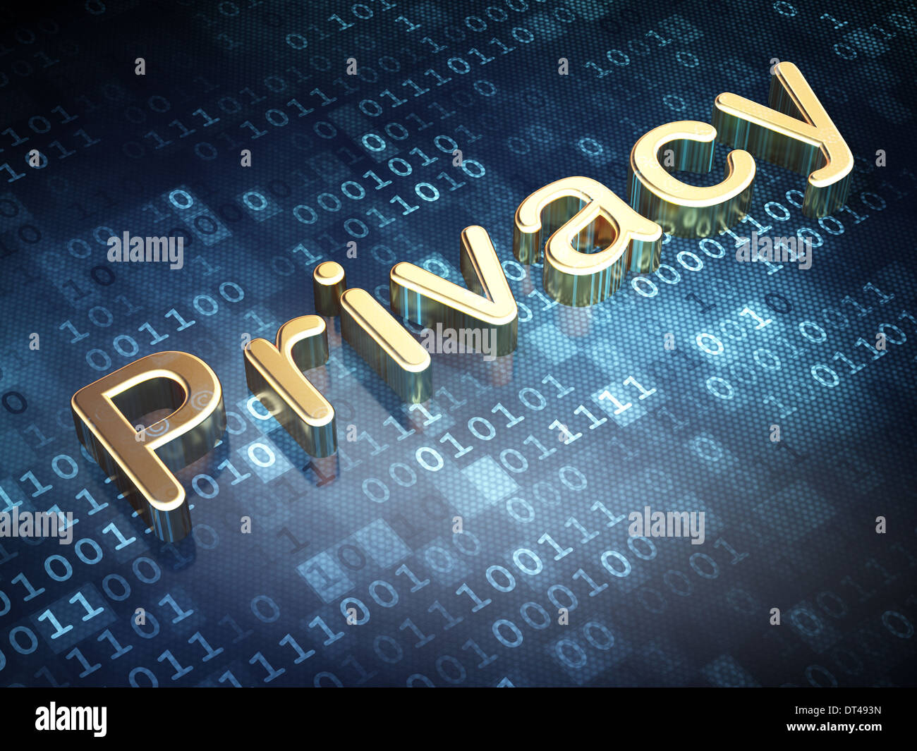 Protection concept: Golden Privacy on digital background Stock Photo ...