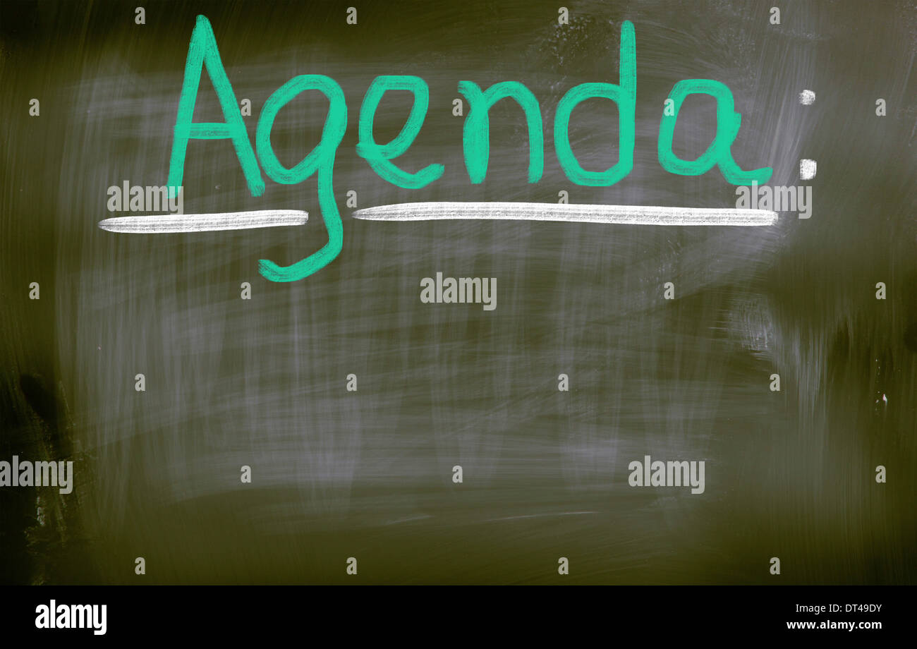 Handwriting text agenda concept hi-res stock photography and images - Alamy