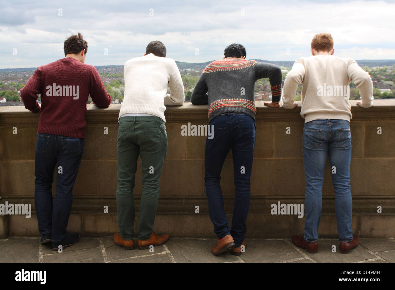 A group of male models standing together Stock Photo - Alamy