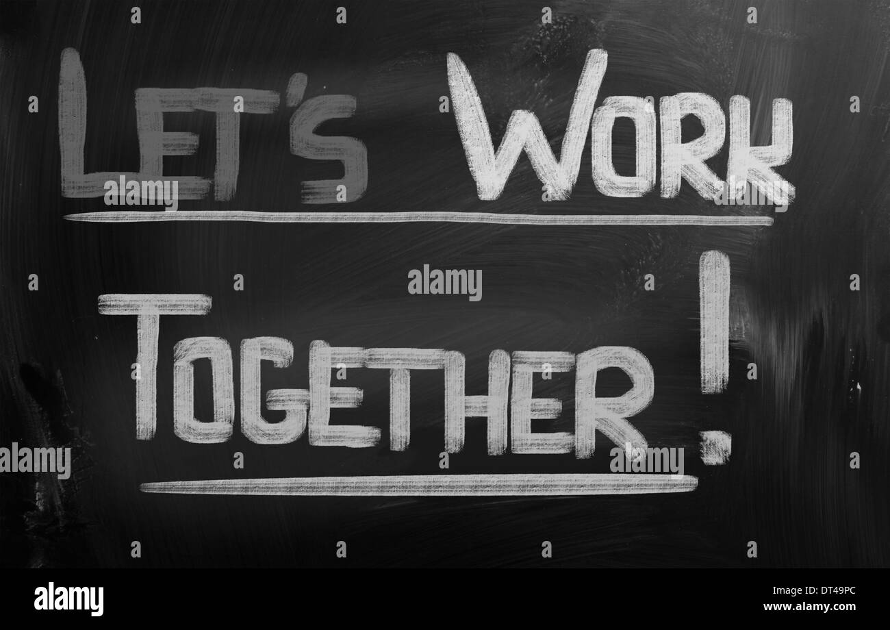 We work together Black and White Stock Photos & Images - Alamy