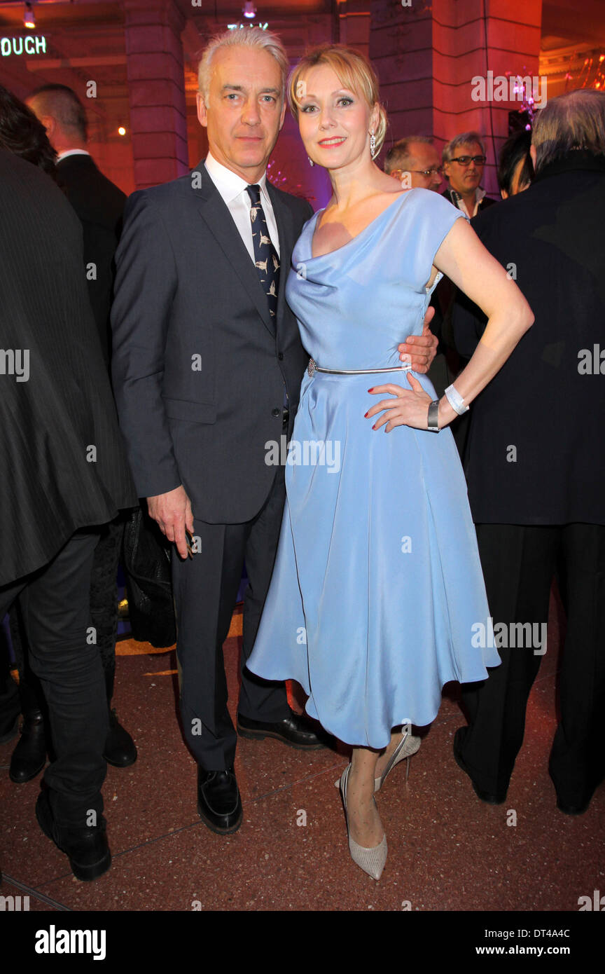 Berlin, Germany. 7th Feb, 2014. Christoph M. Ohrt and Dana Golombek ...