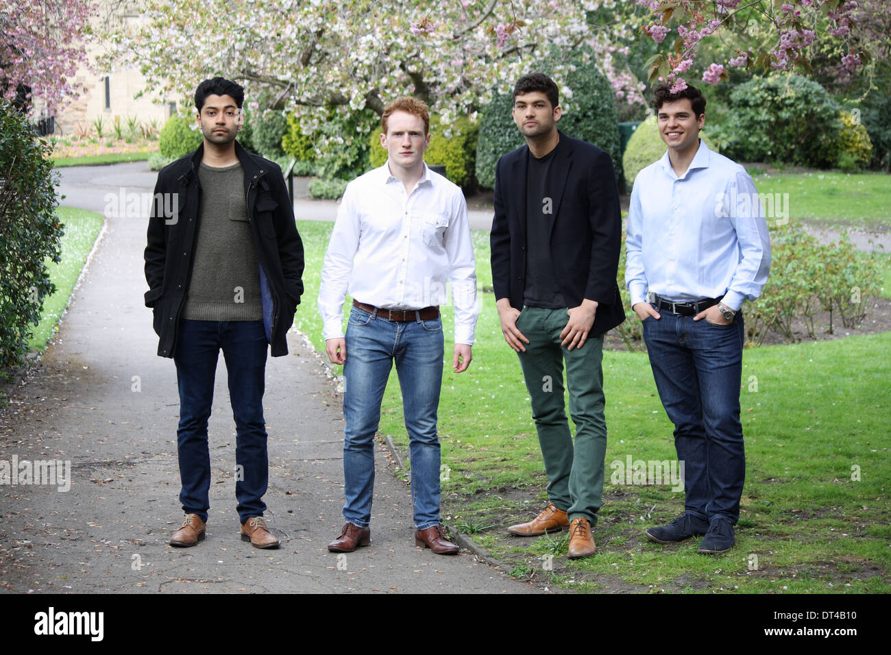 A group of male models standing together Stock Photo - Alamy