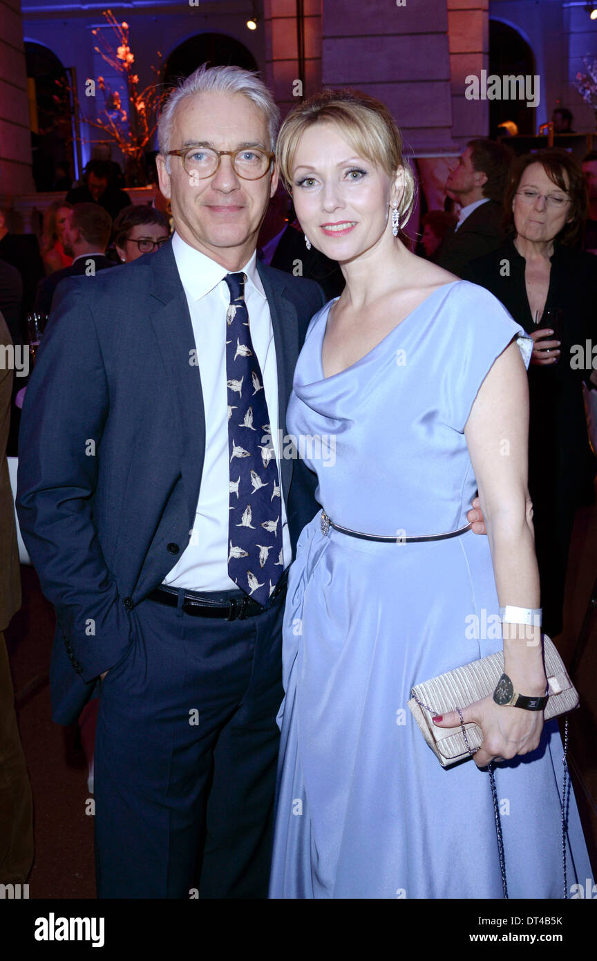 Berlin, Germany. 7th Feb, 2014. Christoph M. Ohrt and Dana Golombek ...