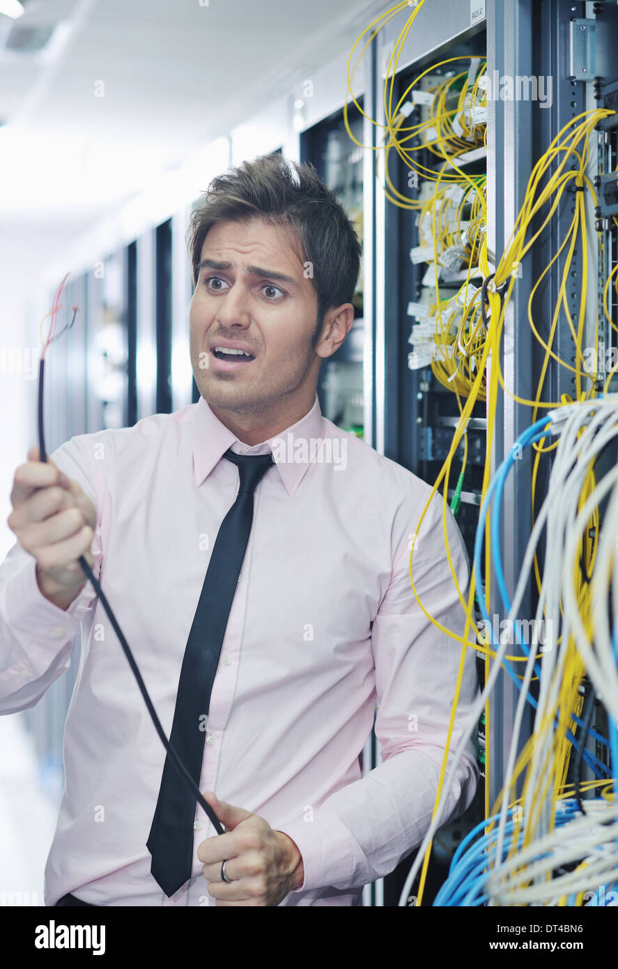 system fail situation in network server room Stock Photo - Alamy