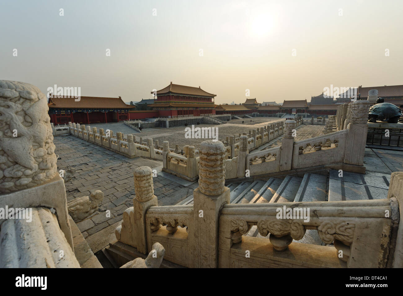 Courtyard of Supreme Harmony. View to the Gate of Supreme Harmony ...