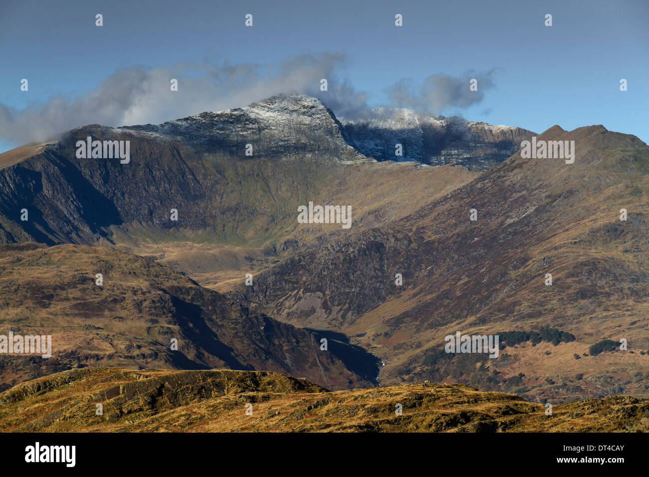 A view of Snowdon Yr Wyddfa, the highest peak in Wales, from Cnicht in ...